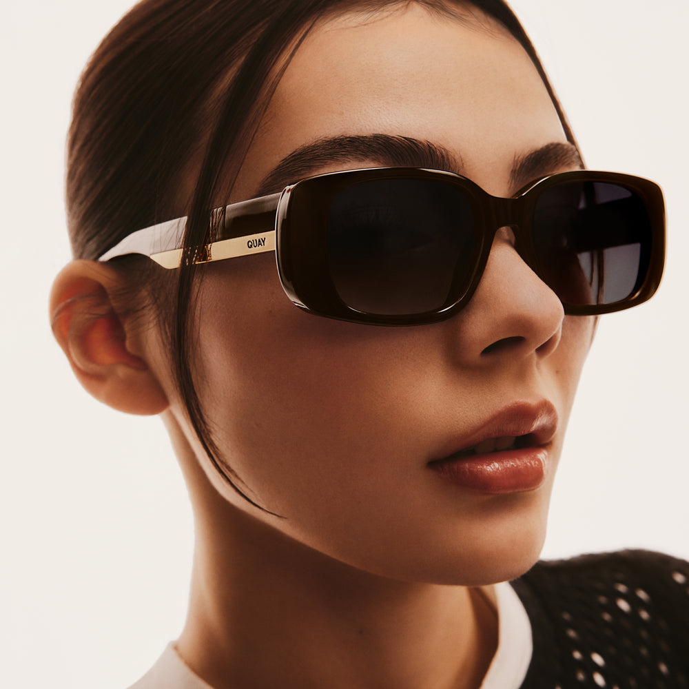 KARMA Ladies Rectangle Sunglasses with Narrow Frame – Quay