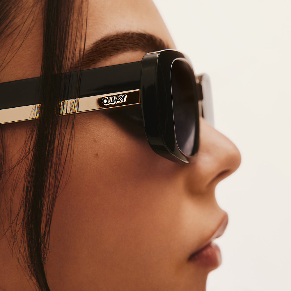 KARMA Ladies Rectangle Sunglasses with Narrow Frame – Quay