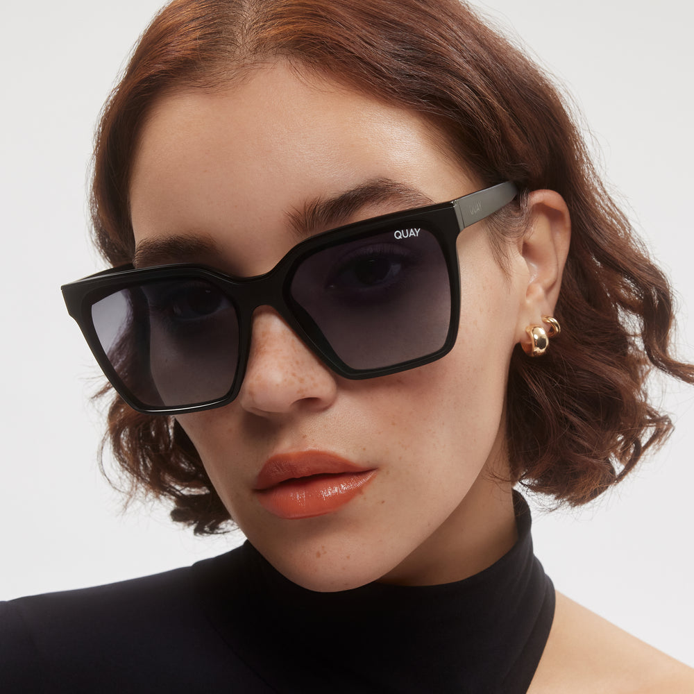 LEVEL UP Square Brow Bar Sunglasses | Quay Australia
