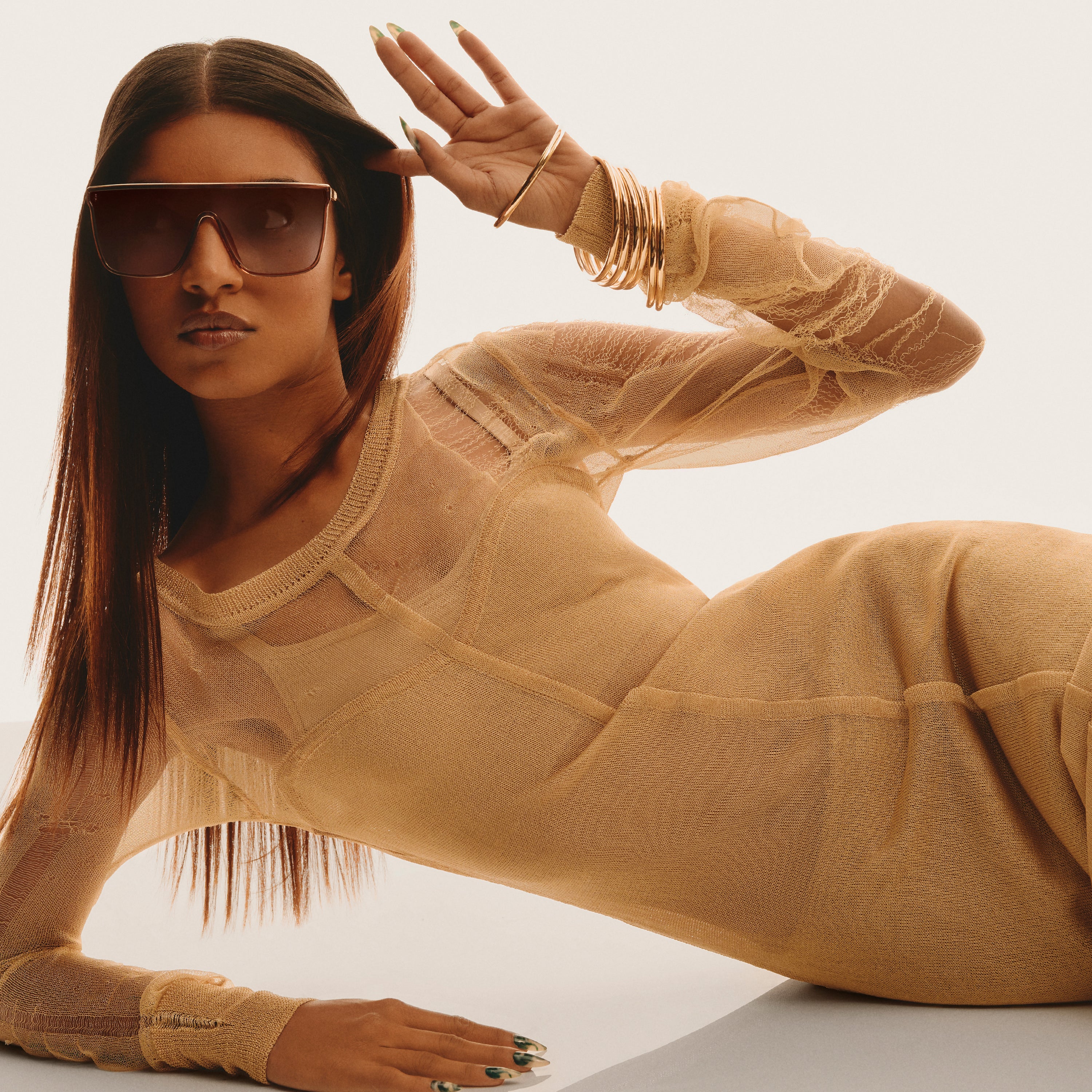 NIGHTFALL REMIXED Women's Shield Flat Top Sunglasses – QUAY