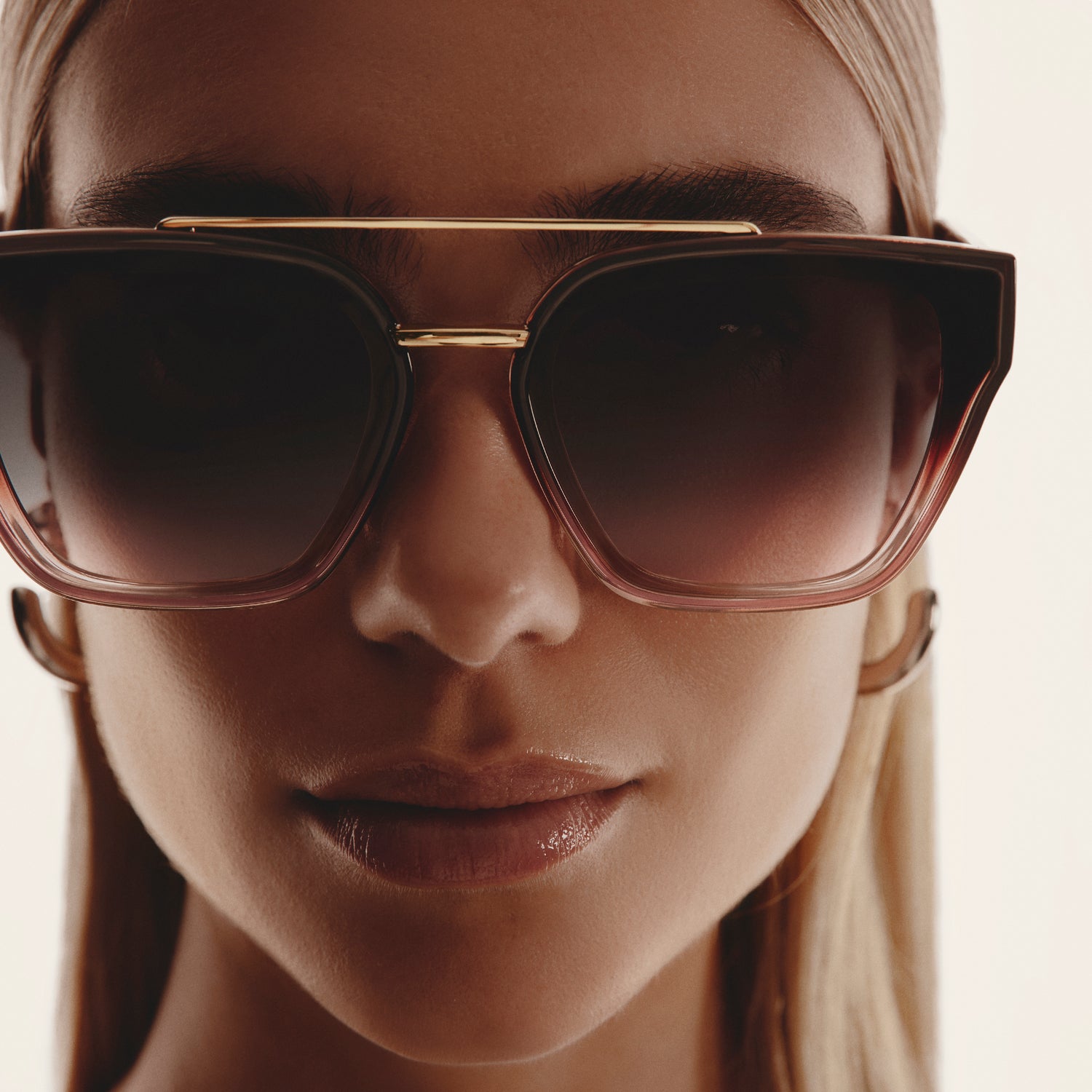 SWEET TALKER Square Aviator Sunglasses with Gold Trim – QUAY