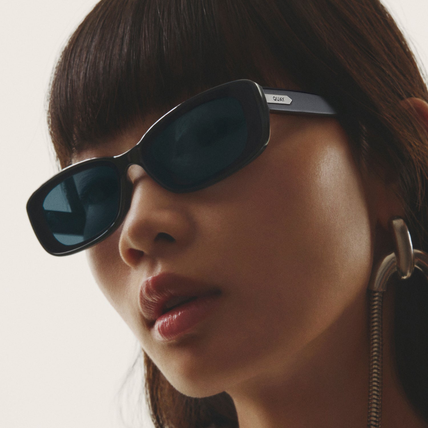 VIBE CHECK Narrow Rectangular Sunglasses | Polarized & Tinted – Quay