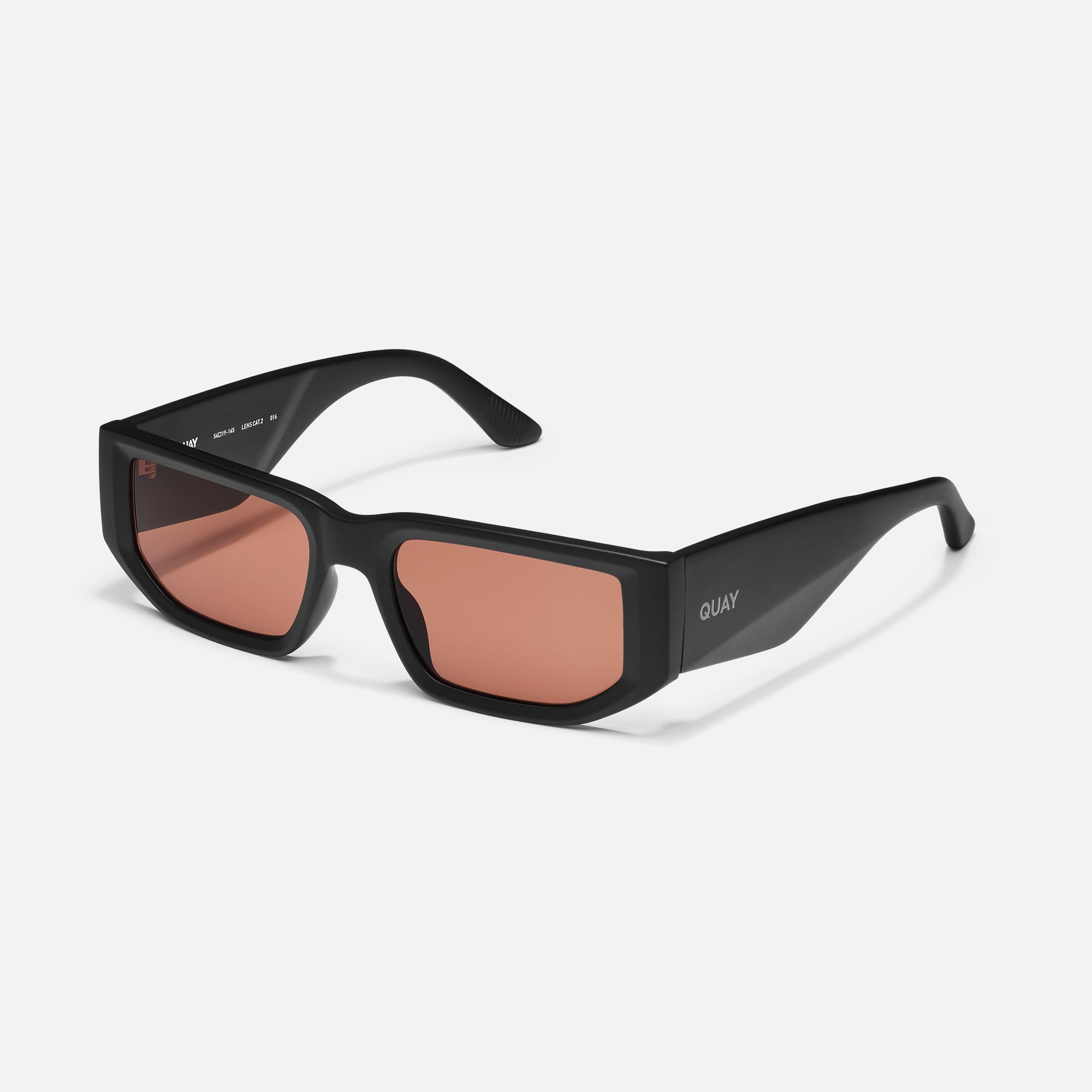GOOD TIME Narrow Rectangle Sunglasses in Black – QUAY