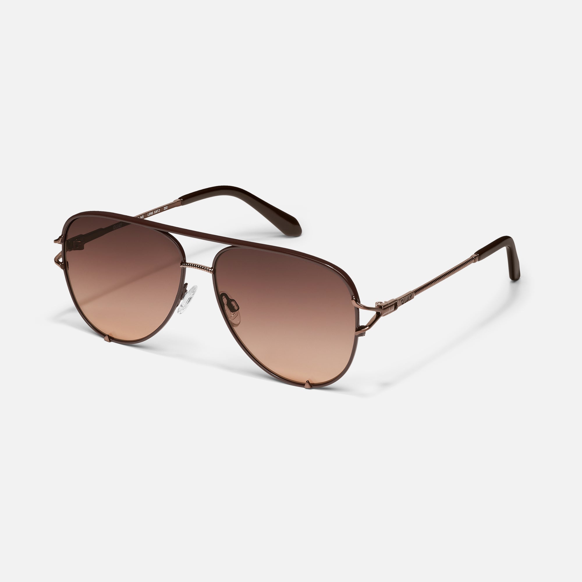 HIGH KEY TWIST Metal Aviator Sunglasses – Quay