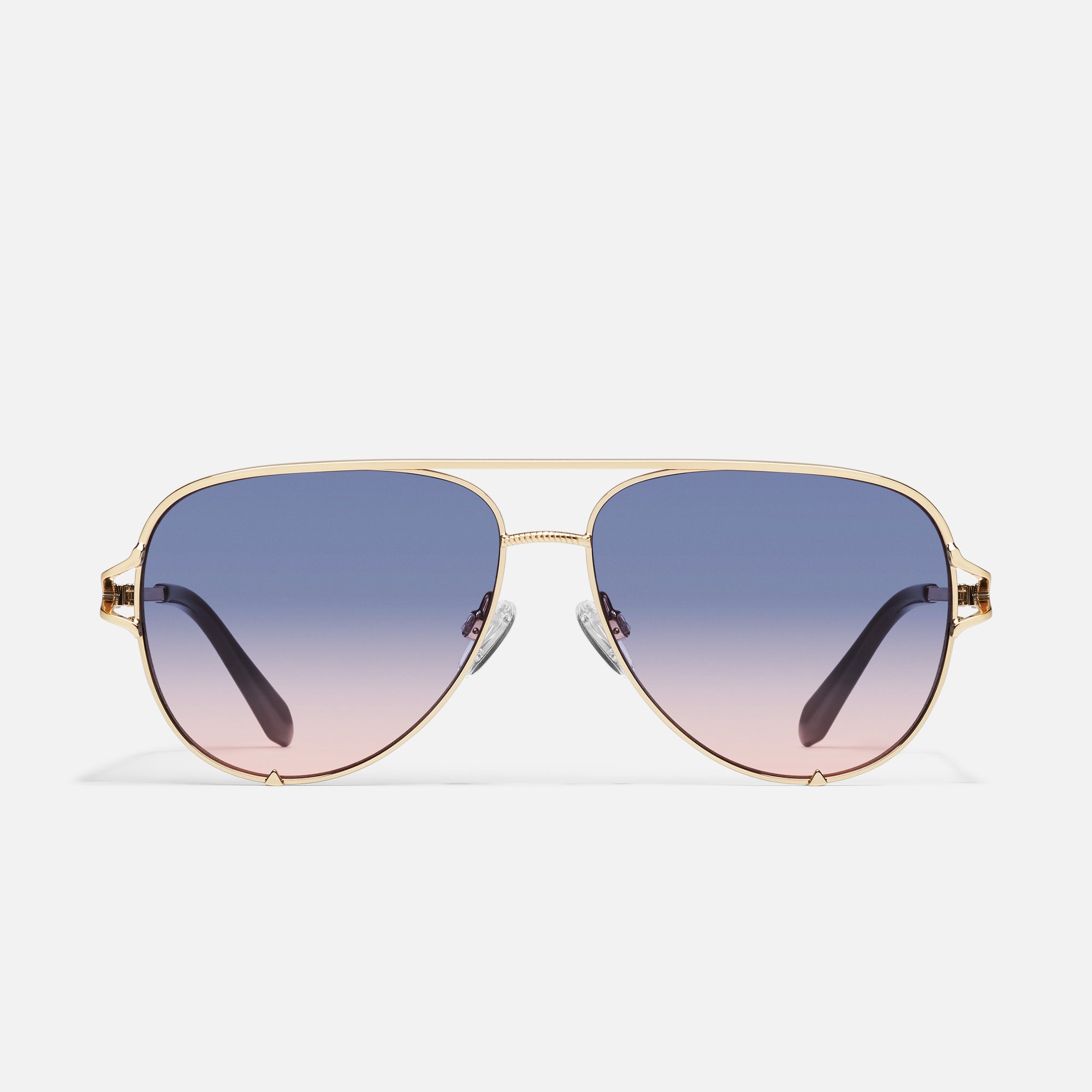 HIGH KEY TWIST Metal Aviator Sunglasses – Quay