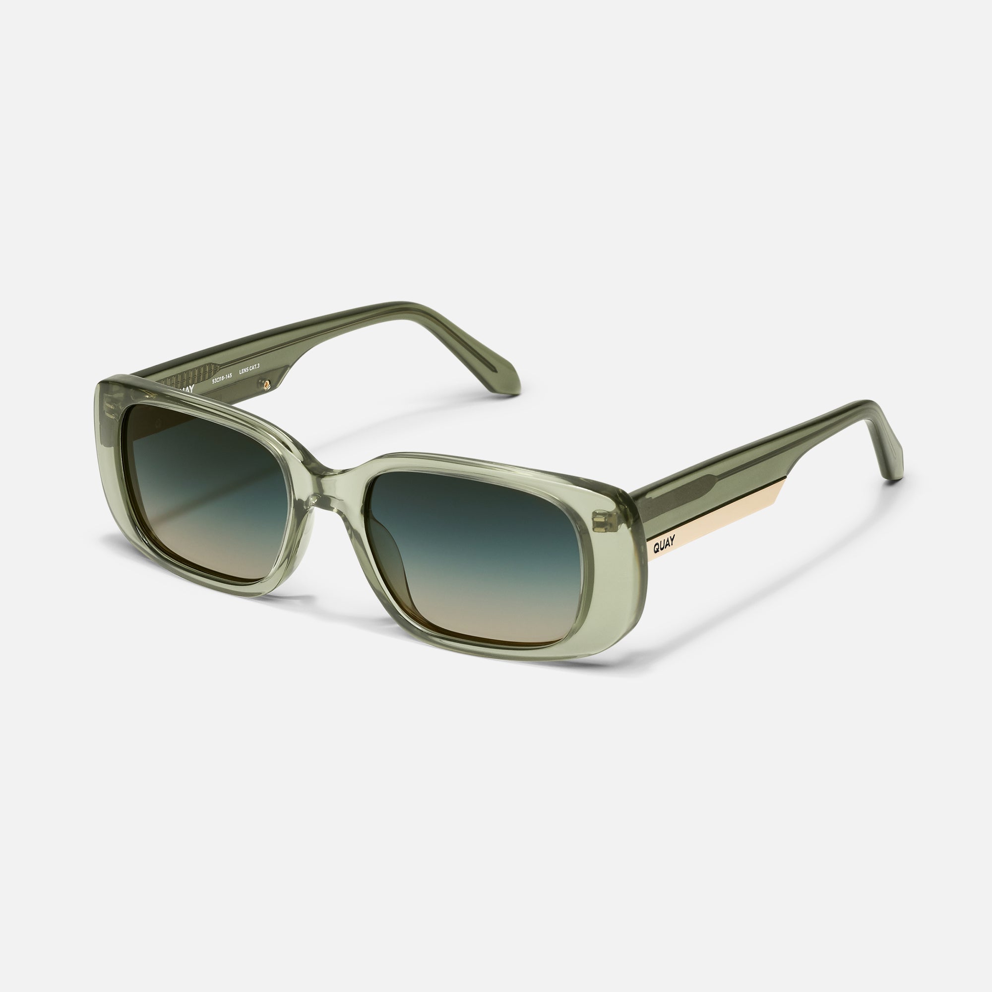 KARMA Ladies Rectangle Sunglasses with Narrow Frame – QUAY